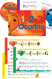Playing Ocarinas is easy with 1-2-3 Ocarina music book and teacher book